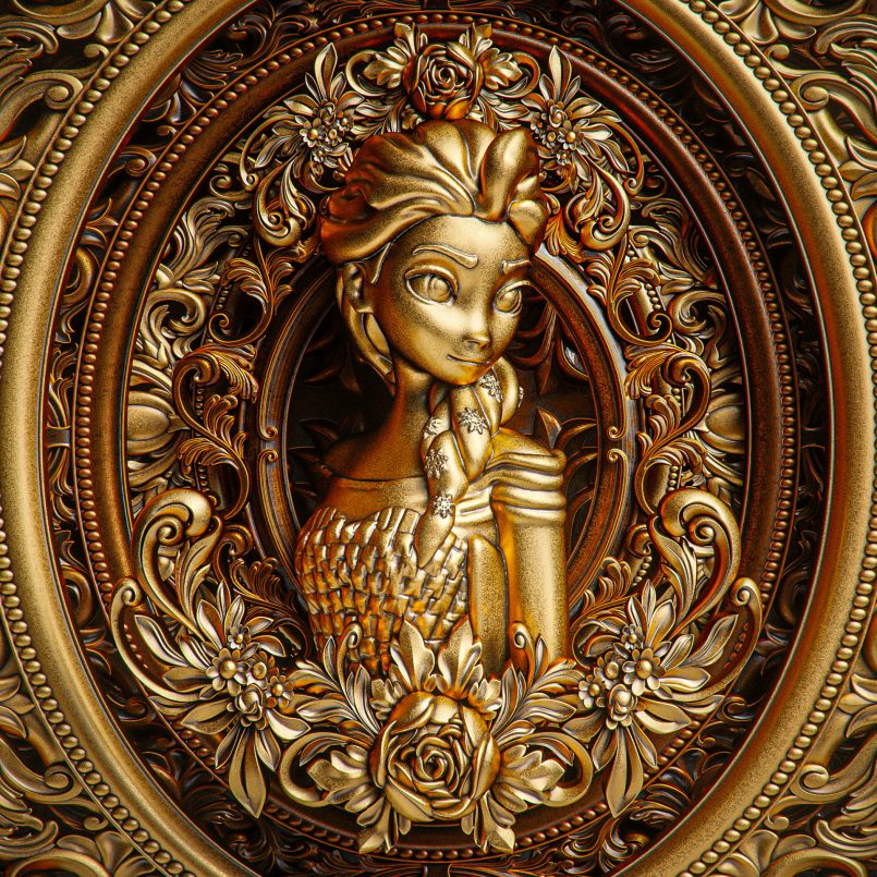 Gold Portraits: Pop Culture Artworks by Mohamed Halawany | Daily design ...