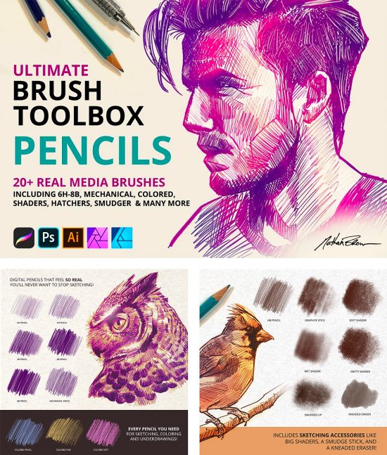 50 Excellent Procreate Brushes for Digital Artists | Daily design ...