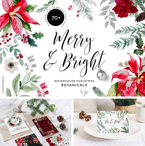 15+ Festive Graphics for your Christmas Cards & Designs | Daily design ...