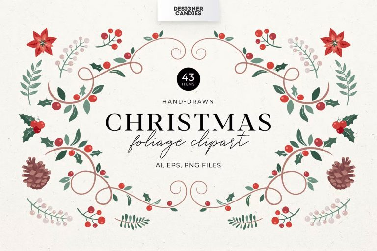 15+ Festive Graphics for your Christmas Cards & Designs | Daily design ...
