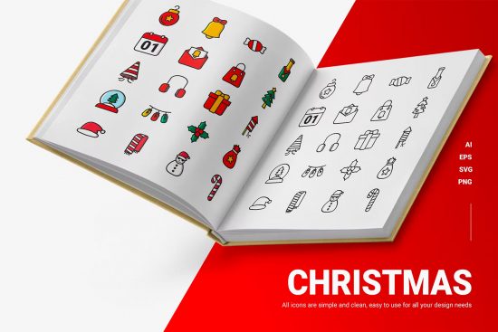 15+ Festive Graphics for your Christmas Cards & Designs | Daily design ...