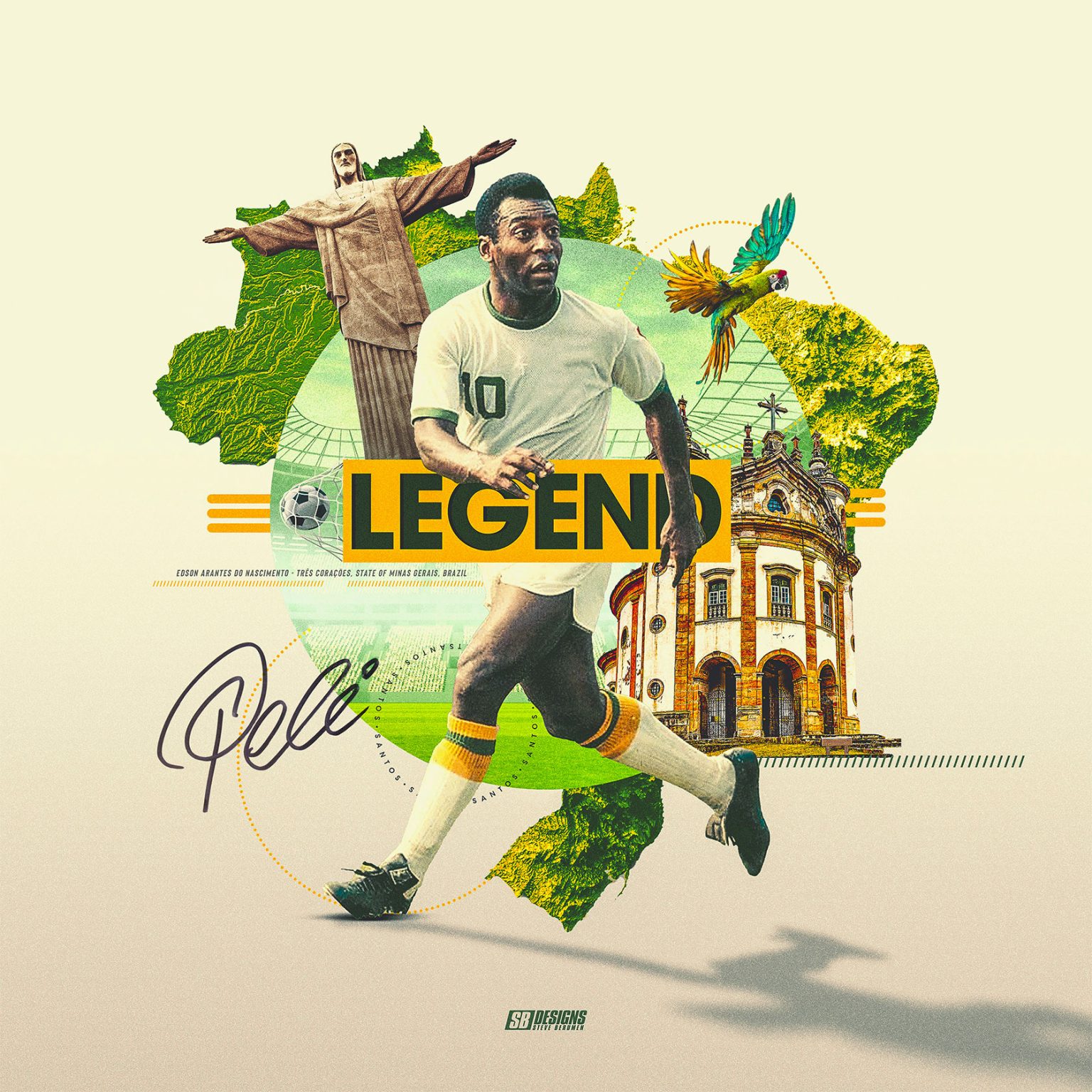 Artist Tributes Pour in to Remember Football Legend Pelé | Moss and Fog