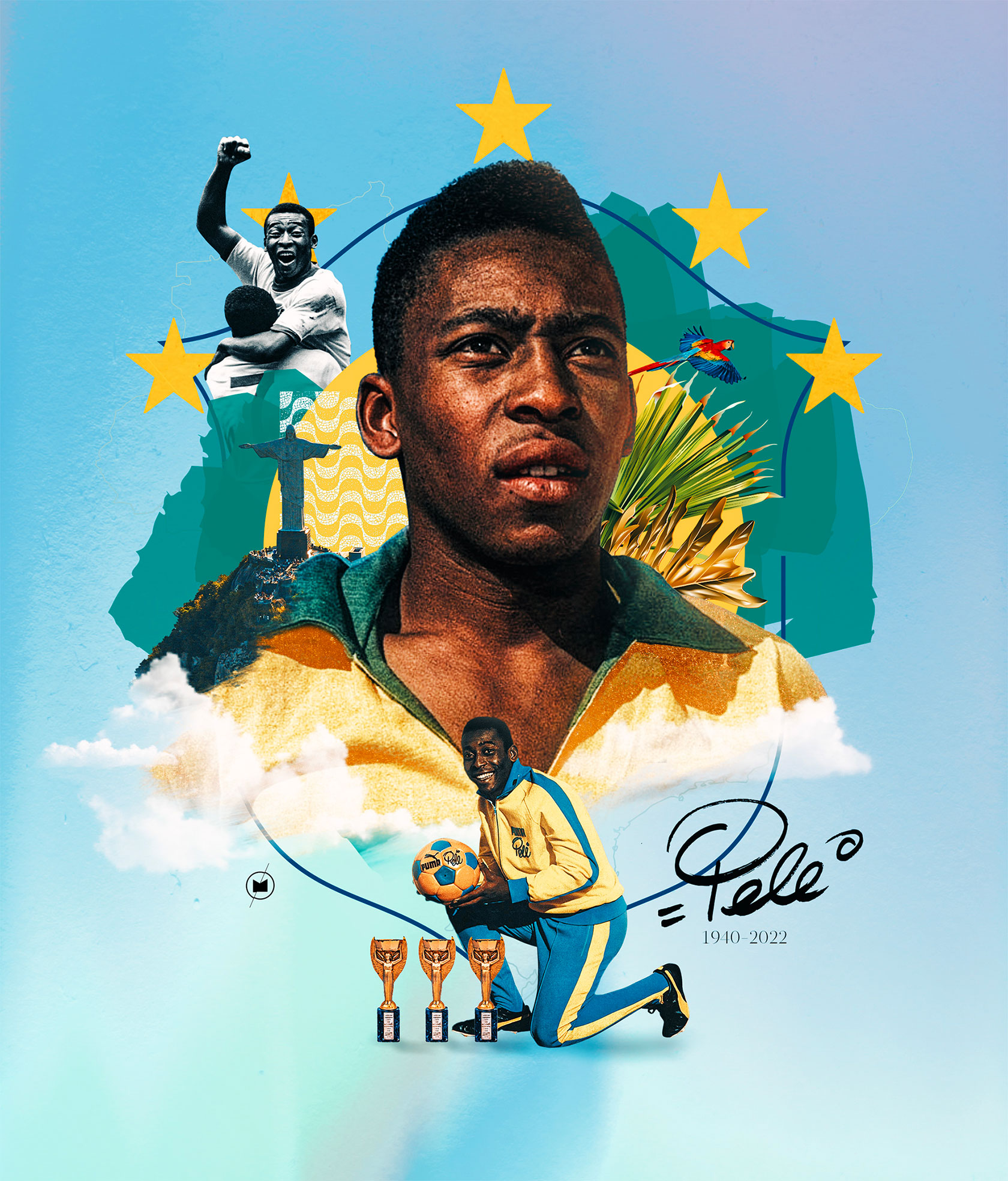 Artist Tributes Pour in to Remember Football Legend Pelé | Moss and Fog