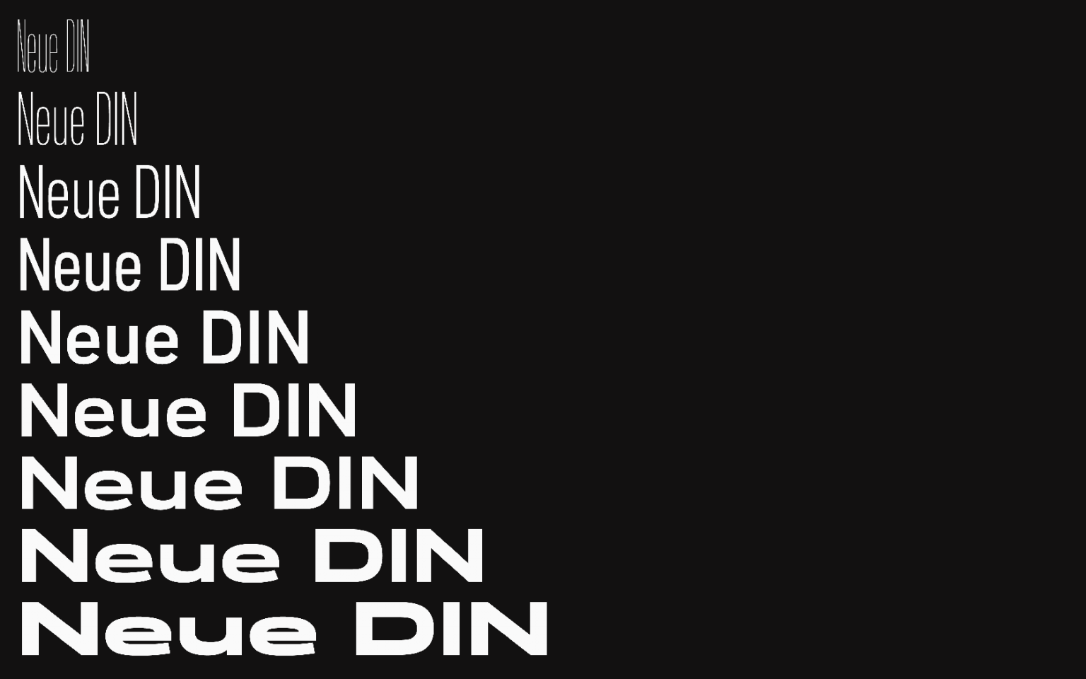 Neue DIN: A German Type Icon Reimagined by Fontwerk | Daily design ...