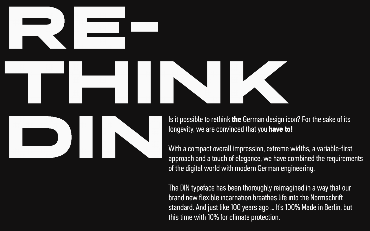 Neue DIN: A German Type Icon Reimagined by Fontwerk | Daily design ...