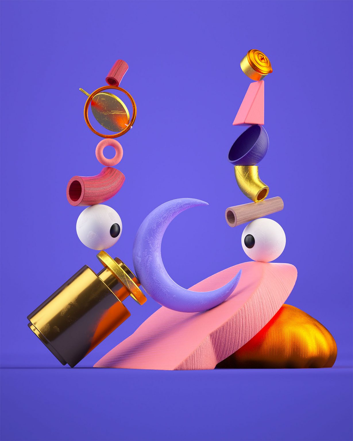 Crazy Totems: 3D Creations by Emanuele Marani | Daily design ...