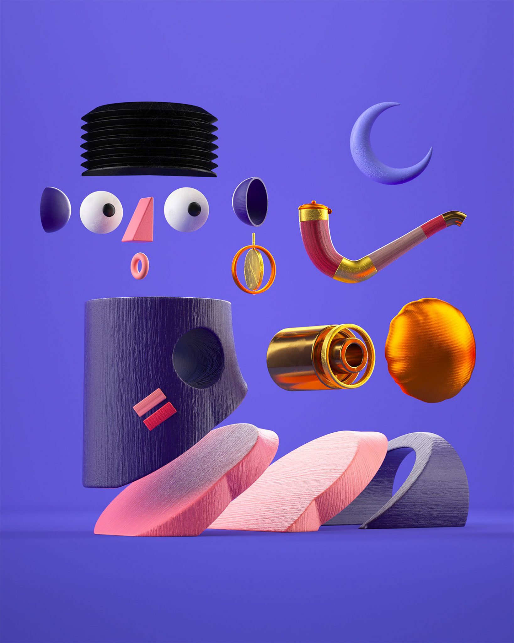 Crazy Totems: 3D Creations by Emanuele Marani | Daily design ...