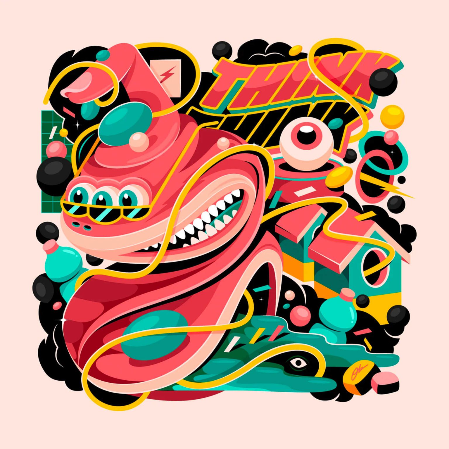 Psychedelic Illustrations by David Oku | Daily design inspiration for ...