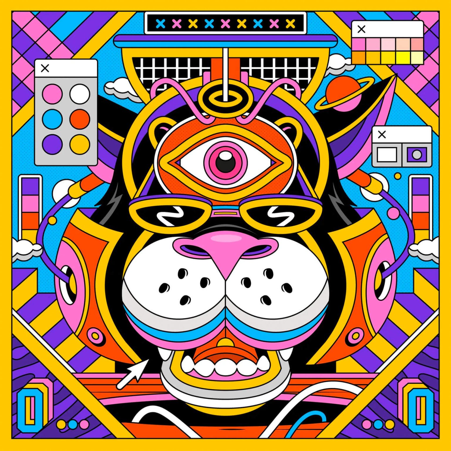 Psychedelic Illustrations by David Oku | Daily design inspiration for ...