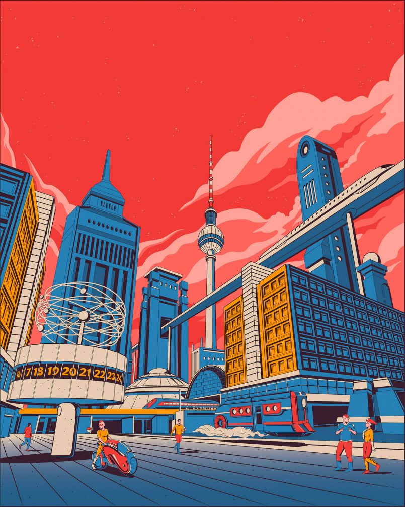 Utopia: Retrofuturistic Illustrations by Orkhan Isayev | Daily design ...