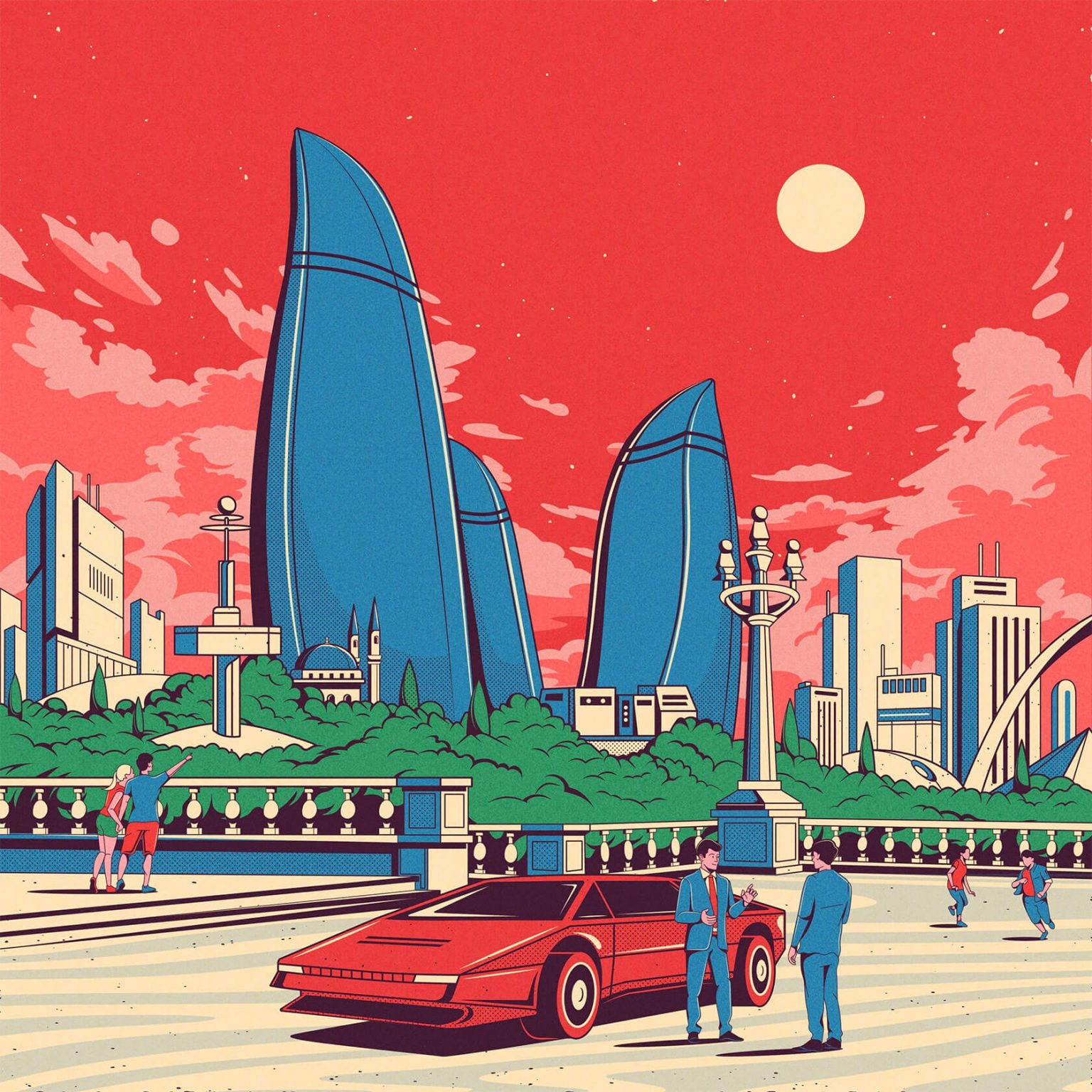 Utopia: Retrofuturistic Illustrations by Orkhan Isayev | Daily design ...
