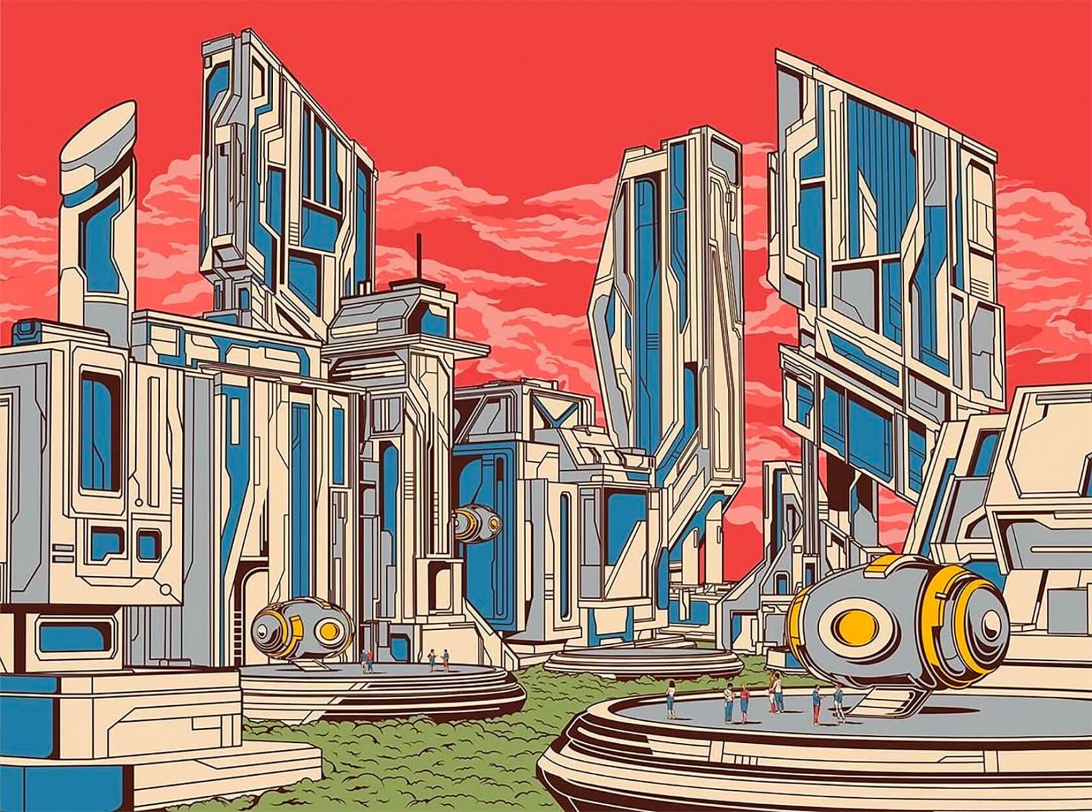 Utopia: Retrofuturistic Illustrations by Orkhan Isayev | Daily design ...