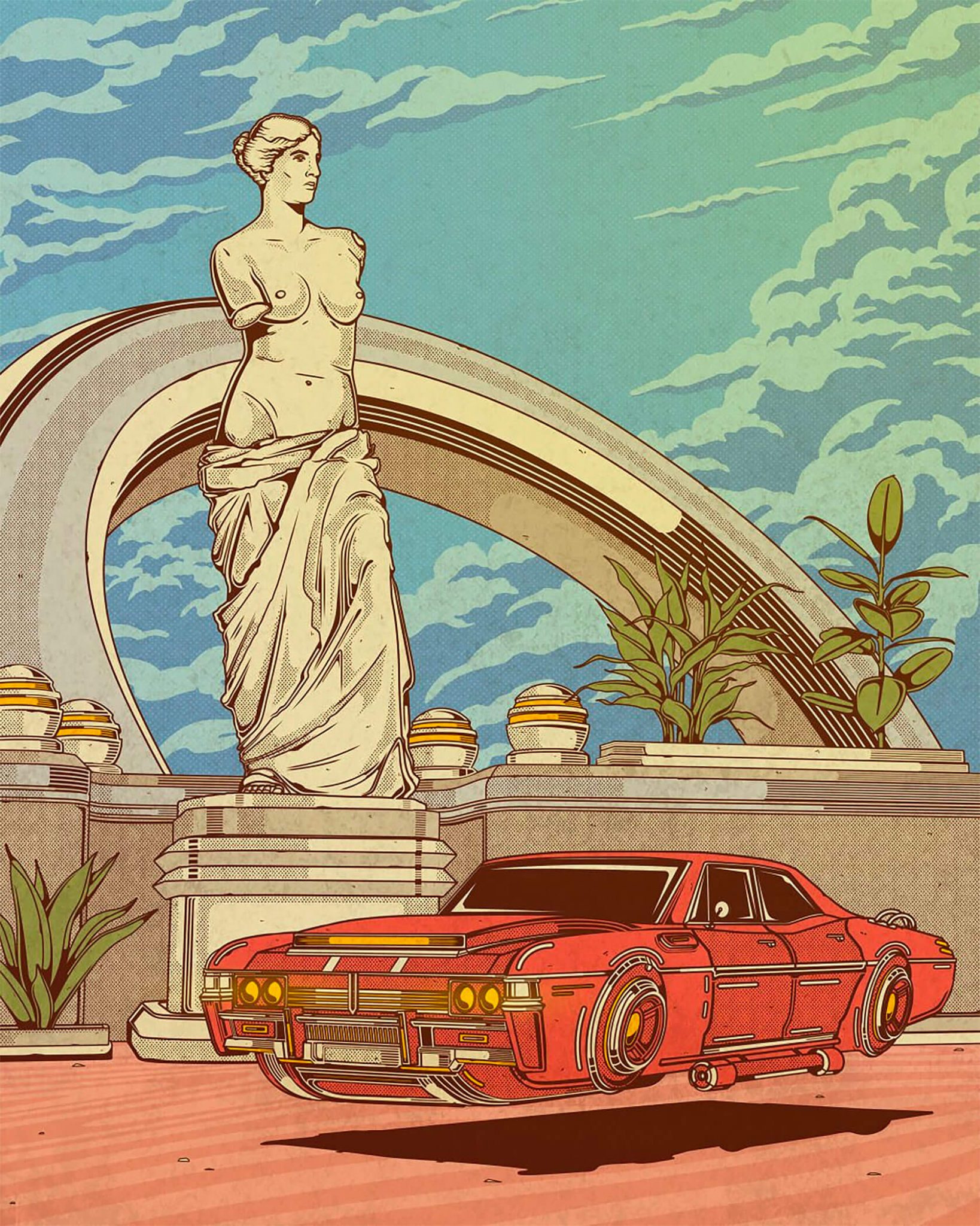 Utopia: Retrofuturistic Illustrations by Orkhan Isayev | Daily design ...