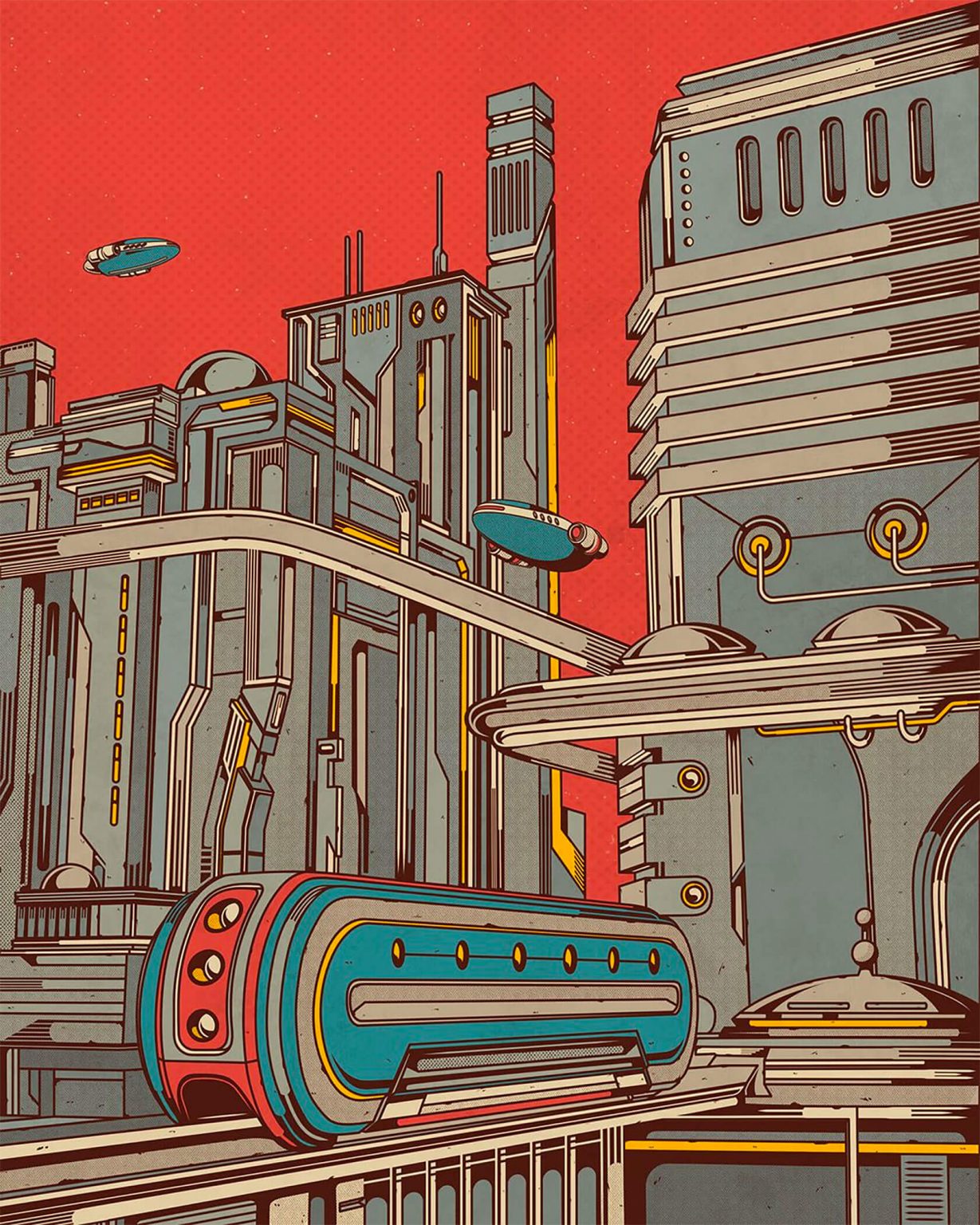 Utopia: Retrofuturistic Illustrations by Orkhan Isayev | Daily design ...