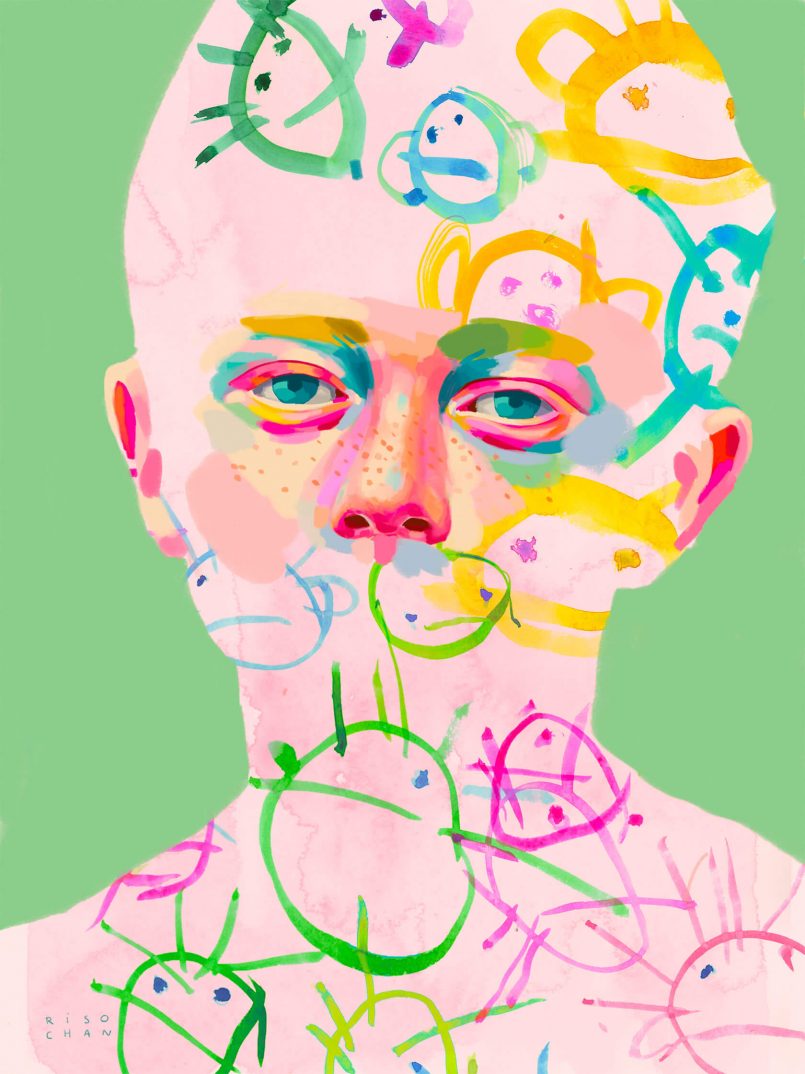Powerful Portrait Illustrations by Riso Chan | Daily design inspiration for creatives ...