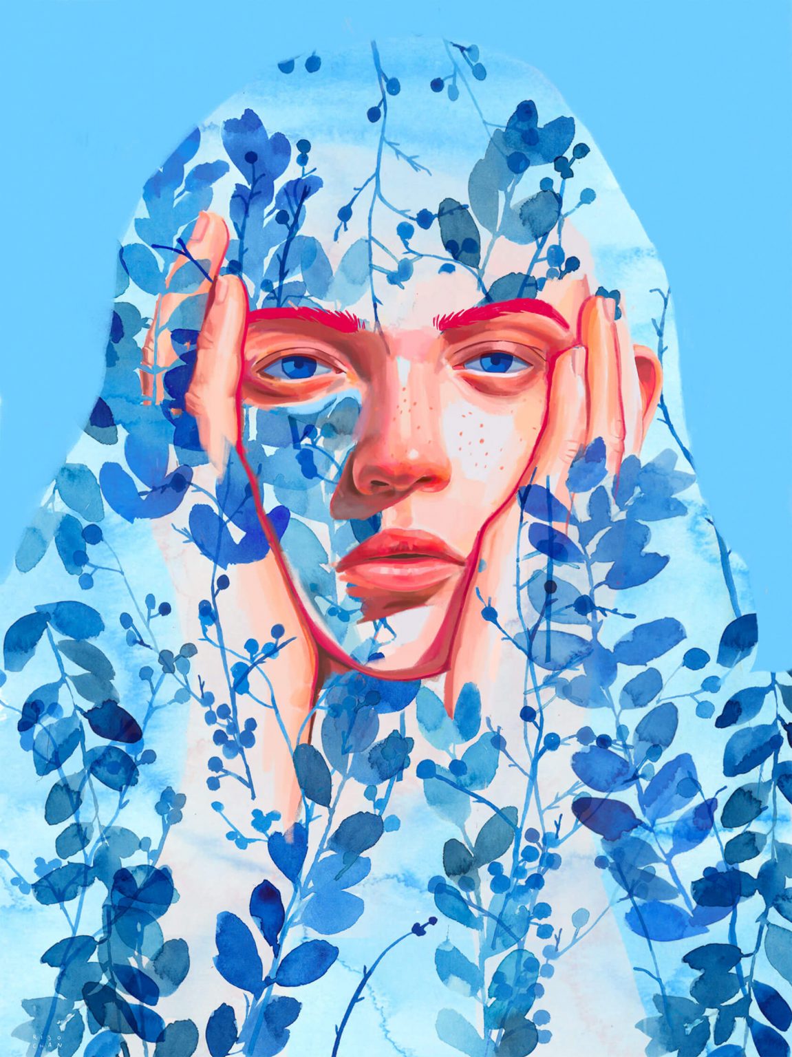 Powerful Portrait Illustrations by Riso Chan | Daily design inspiration for creatives ...