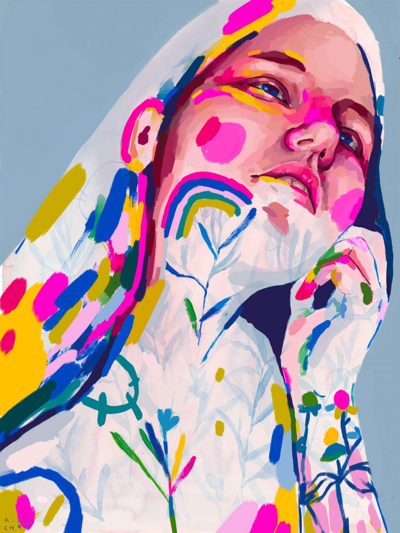 Powerful Portrait Illustrations by Riso Chan | Daily design inspiration for creatives ...