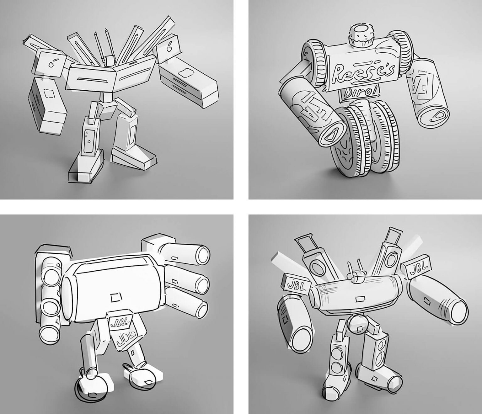 Mechonomics: Digital Artworks by Foreal | Daily design inspiration for creatives | Inspiration Grid