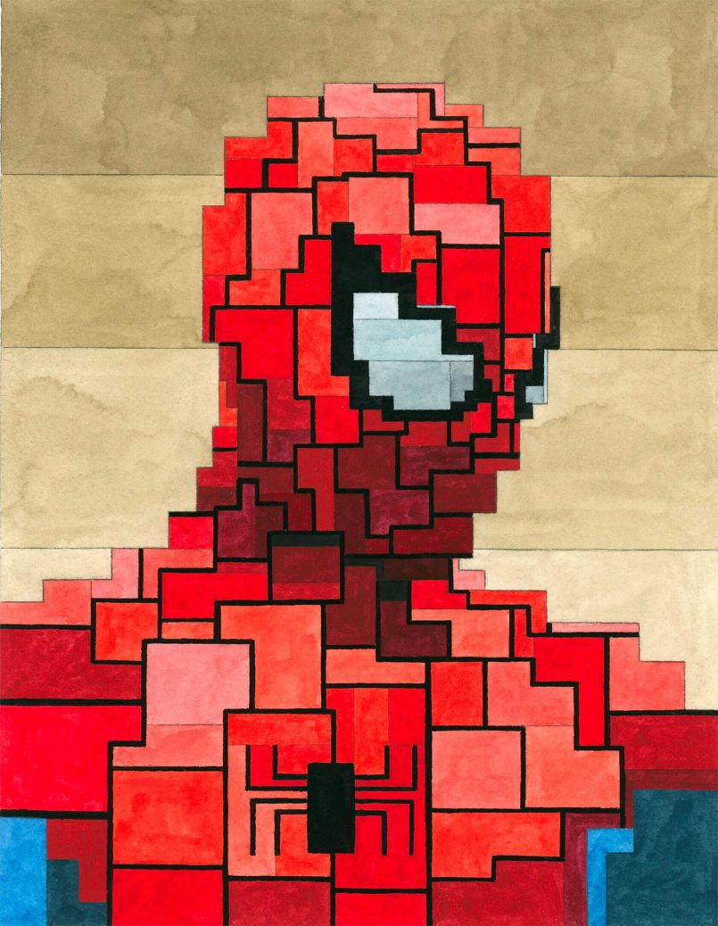 Pixelated Pop Culture Paintings by Adam Lister | Daily design ...