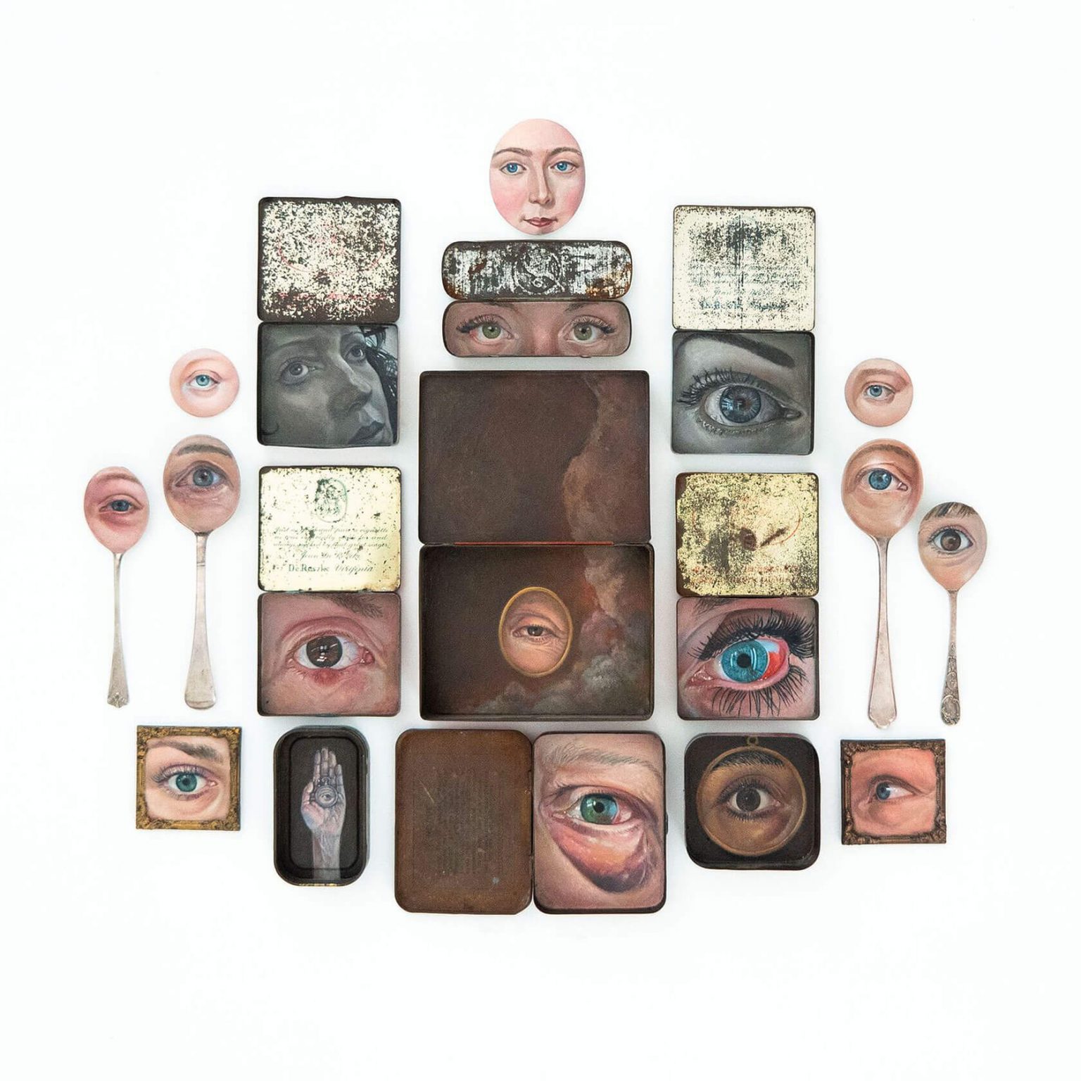 I See You: Eye Paintings on Antique Objects by Robyn Rich | Daily ...
