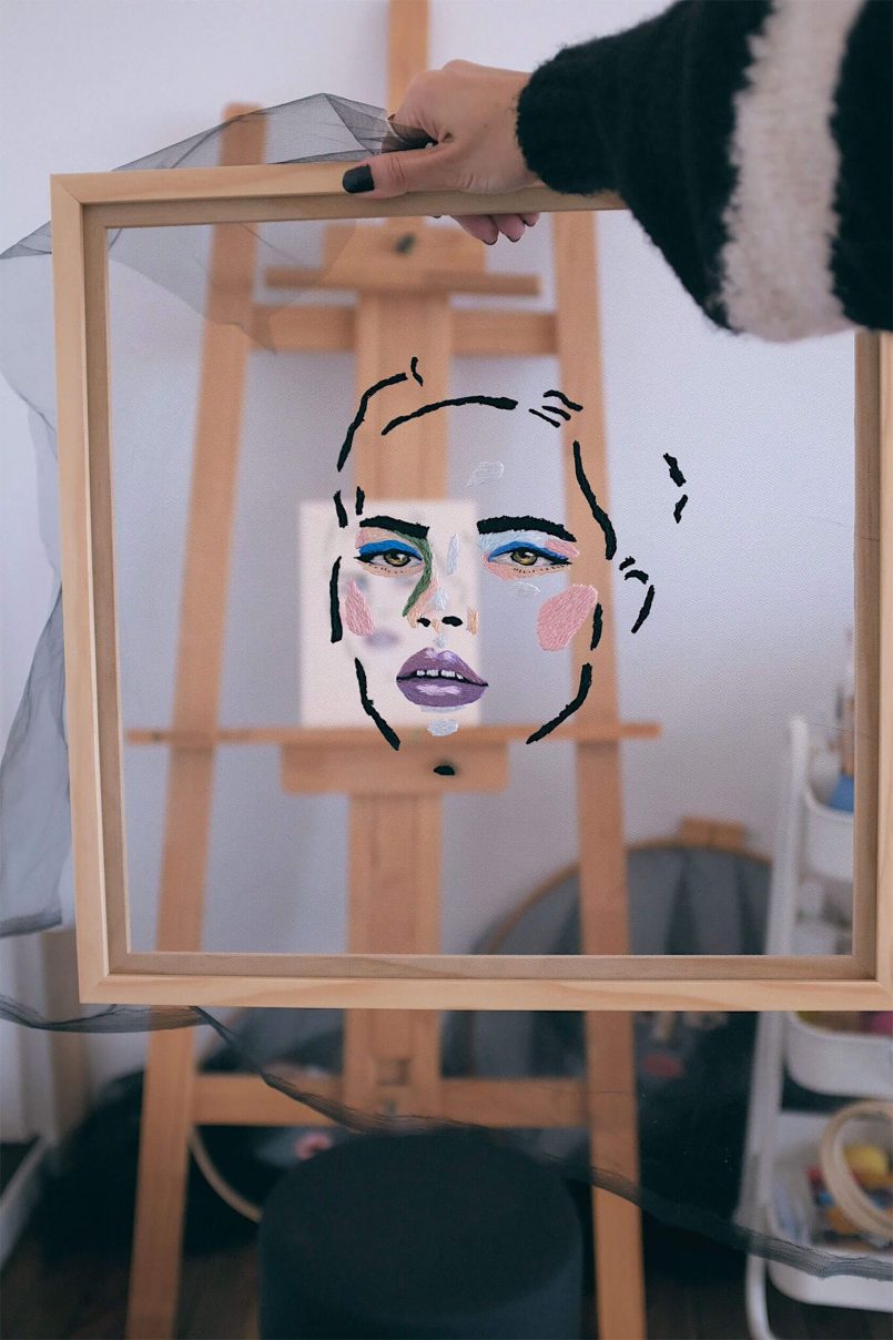 Contemporary Embroidered Portraits by Elena Obando | Daily design ...