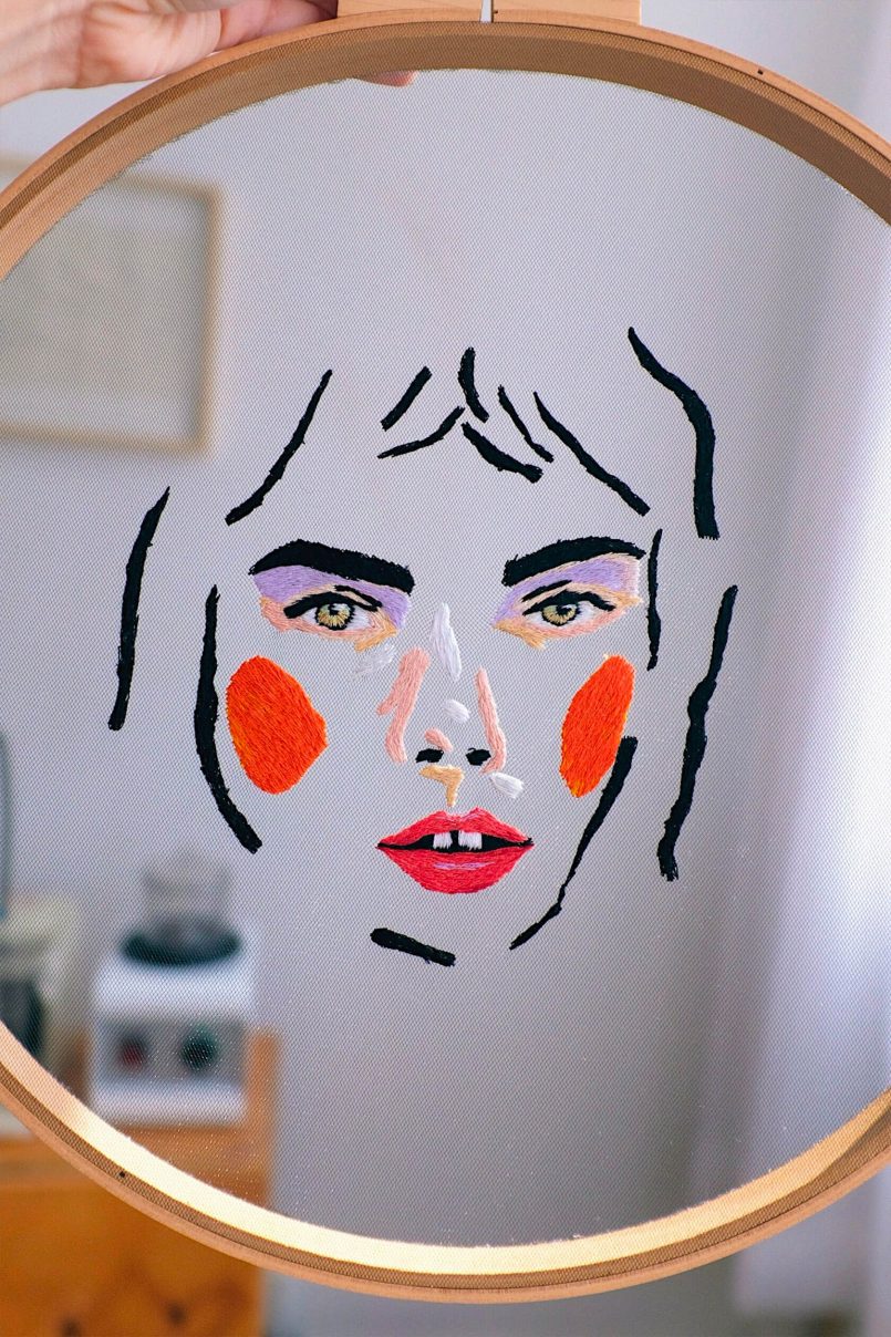 Contemporary Embroidered Portraits by Elena Obando | Daily design ...