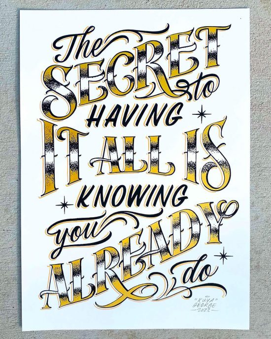 Awesome Lettering Creations by George Anzaldo | Daily design ...