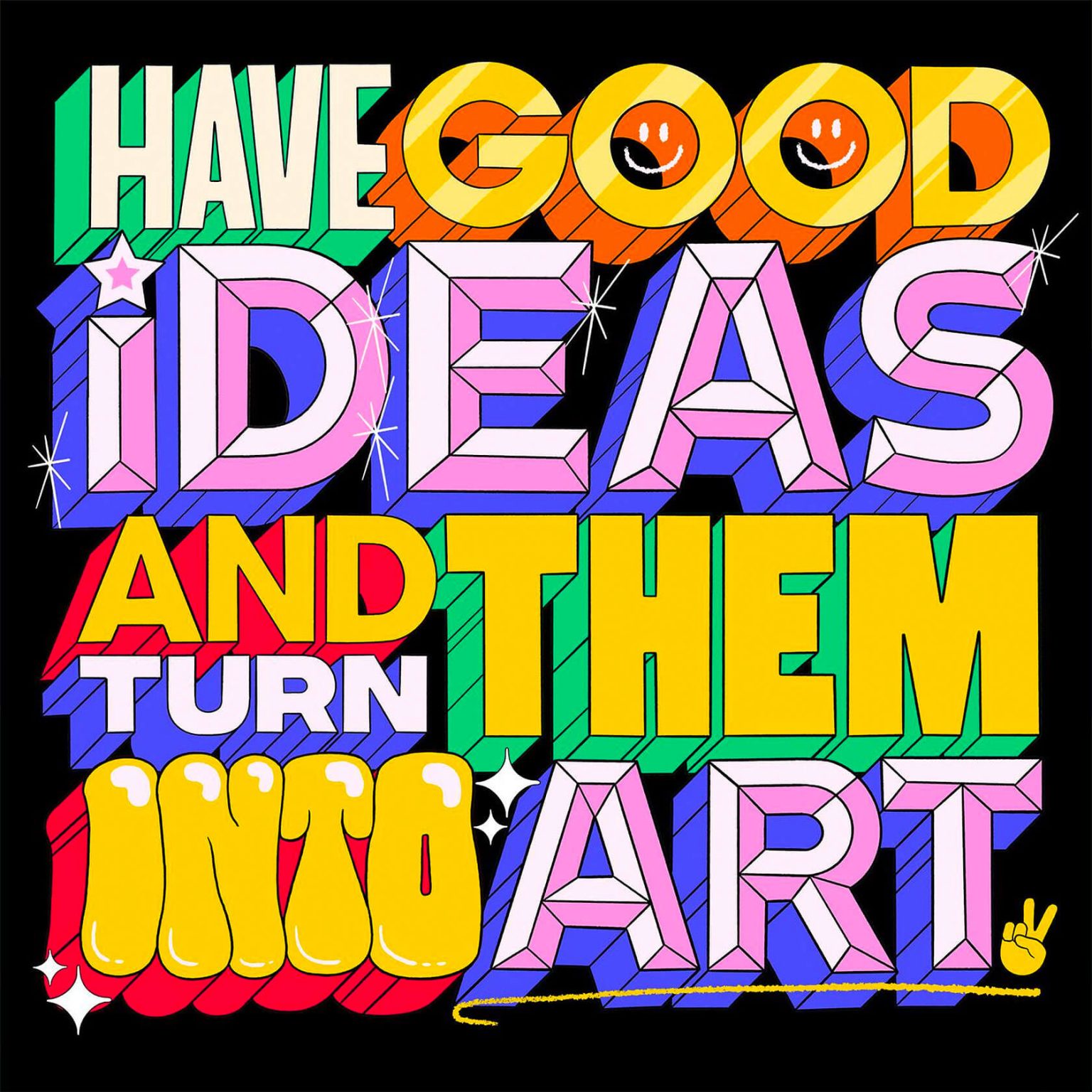 Bold & Vibrant Typographic Artworks by Toby Triumph | Daily design ...