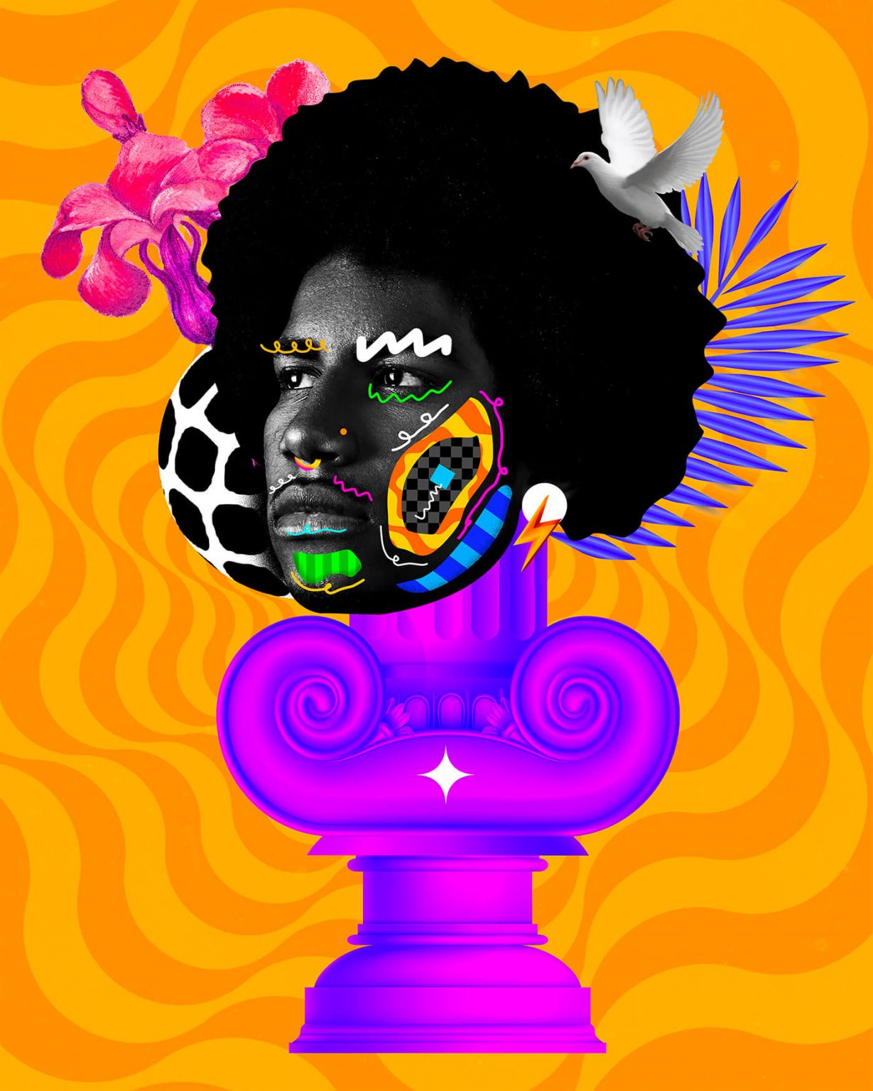 Color Maximalism: Collage Illustrations by Inioluwa Alabi | Daily ...