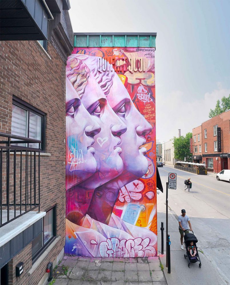 Classical Art Meets Street Aesthetics in Vibrant Murals by PichiAvo ...