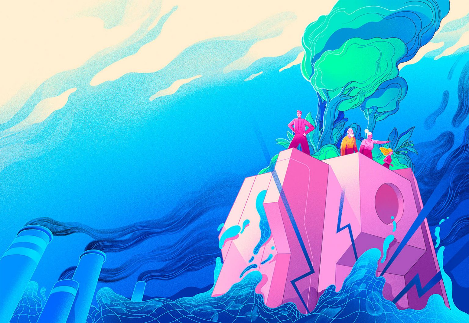 Dynamic Illustrations by Rune Fisker | Daily design inspiration for ...