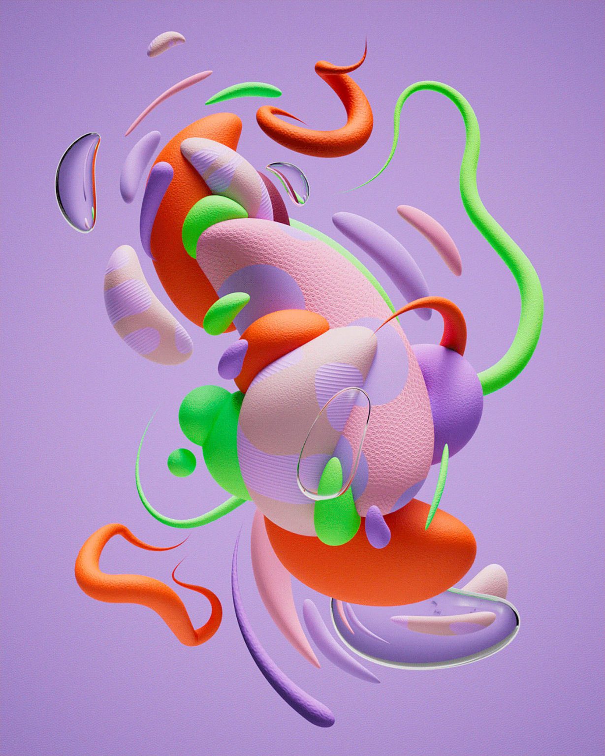 Rainbow-Colored Abstract 3D Illustrations by PJ Richardson | Daily ...