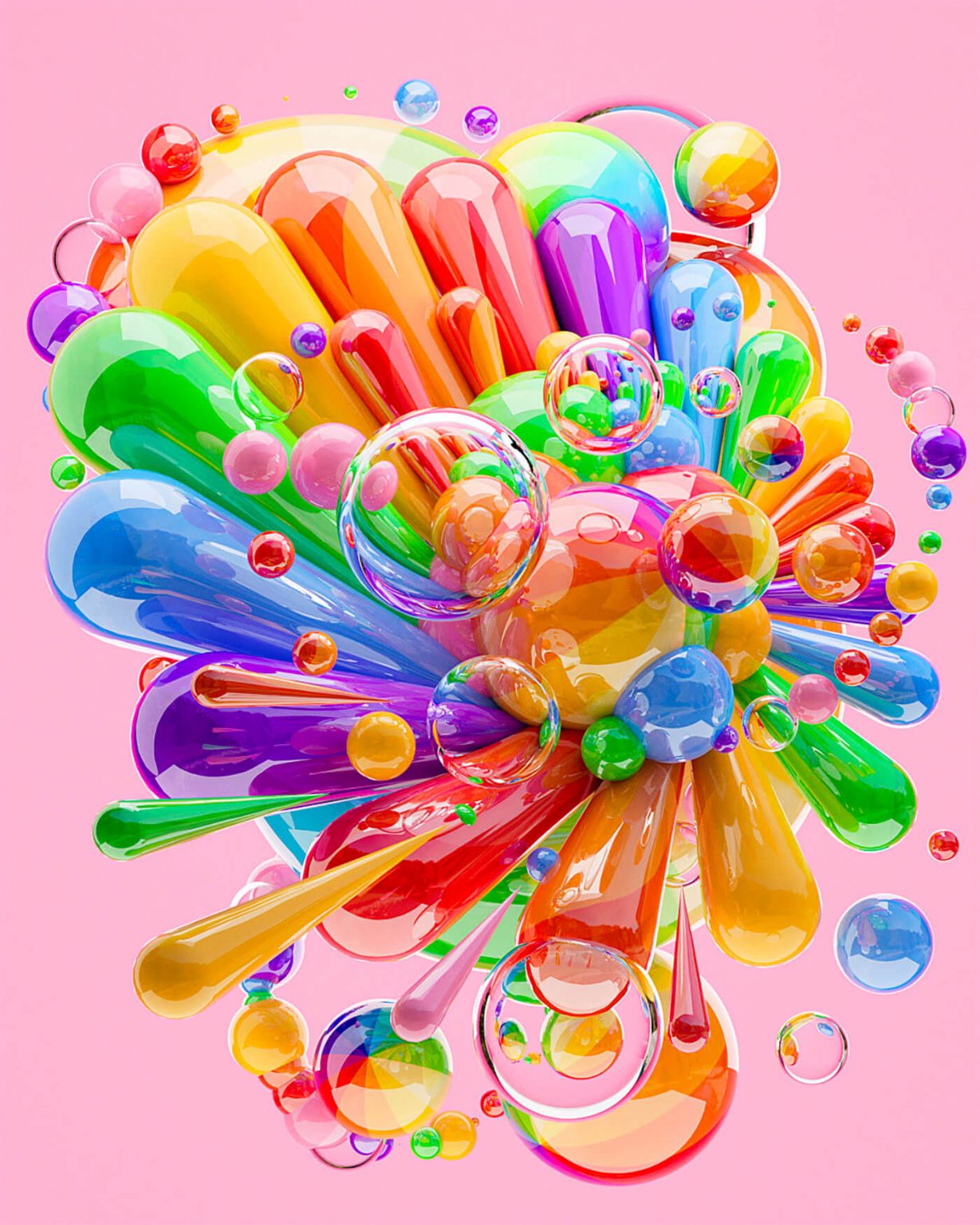 Rainbow-Colored Abstract 3D Illustrations by PJ Richardson | Daily ...