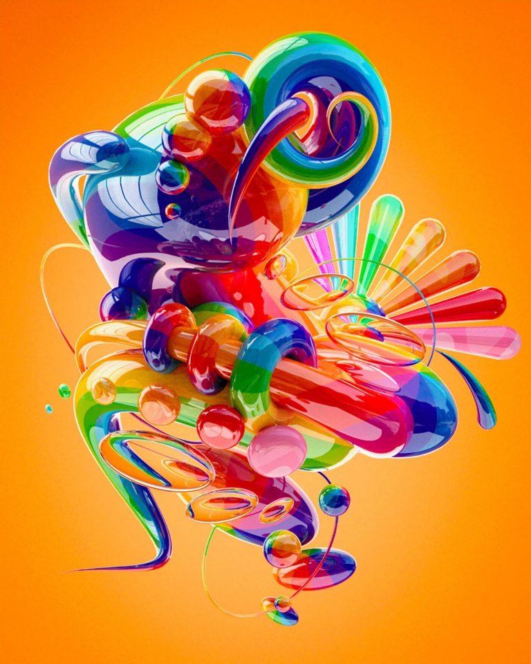 Rainbow-Colored Abstract 3D Illustrations by PJ Richardson | Daily ...
