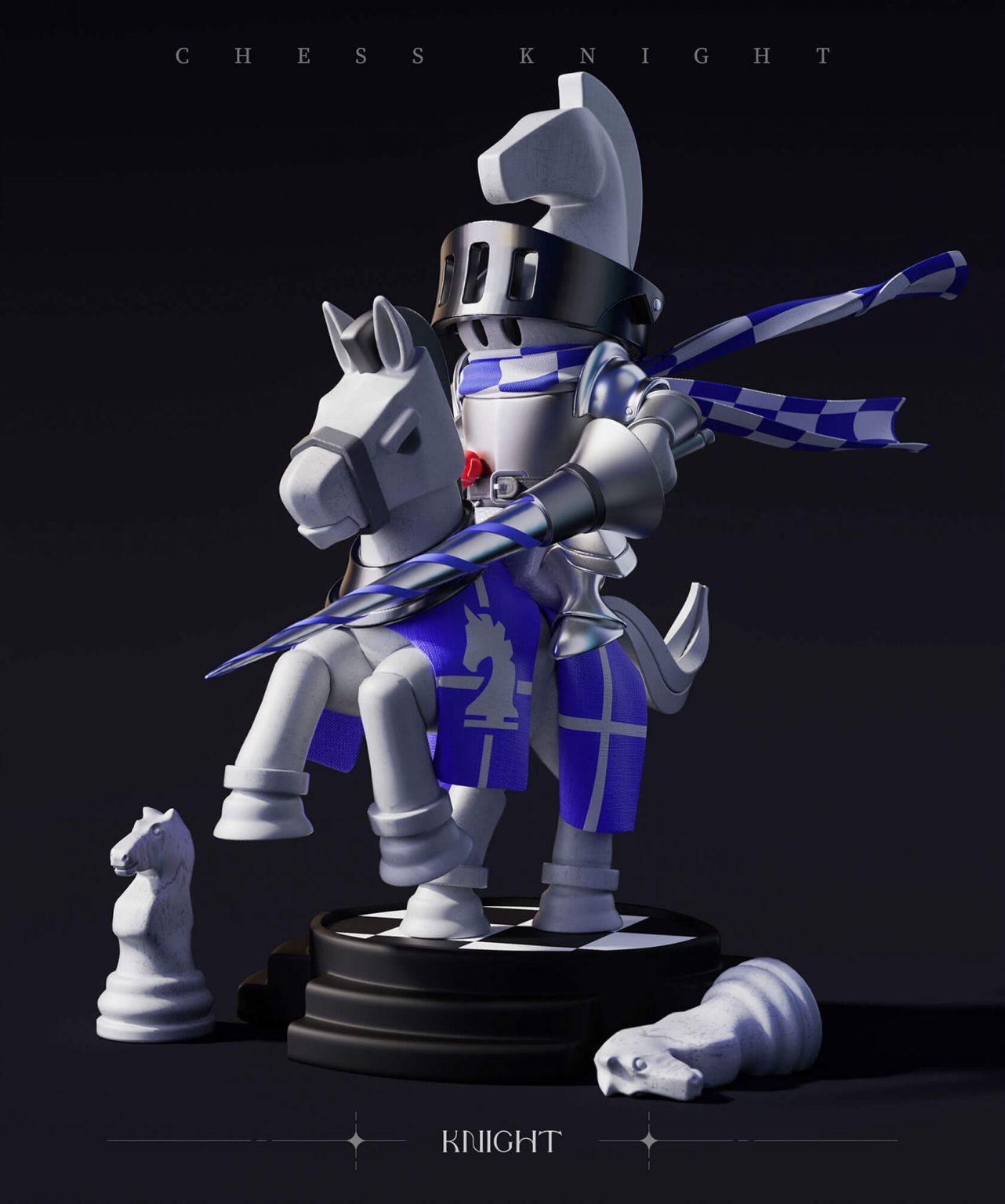 Chess Knight: Cute 3D Illustrations by Ash Yan & Lune Dai | Daily ...