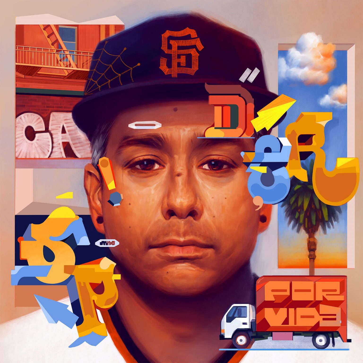 Multilayered Illustrated Portraits by Sam Rodriguez | Daily design ...