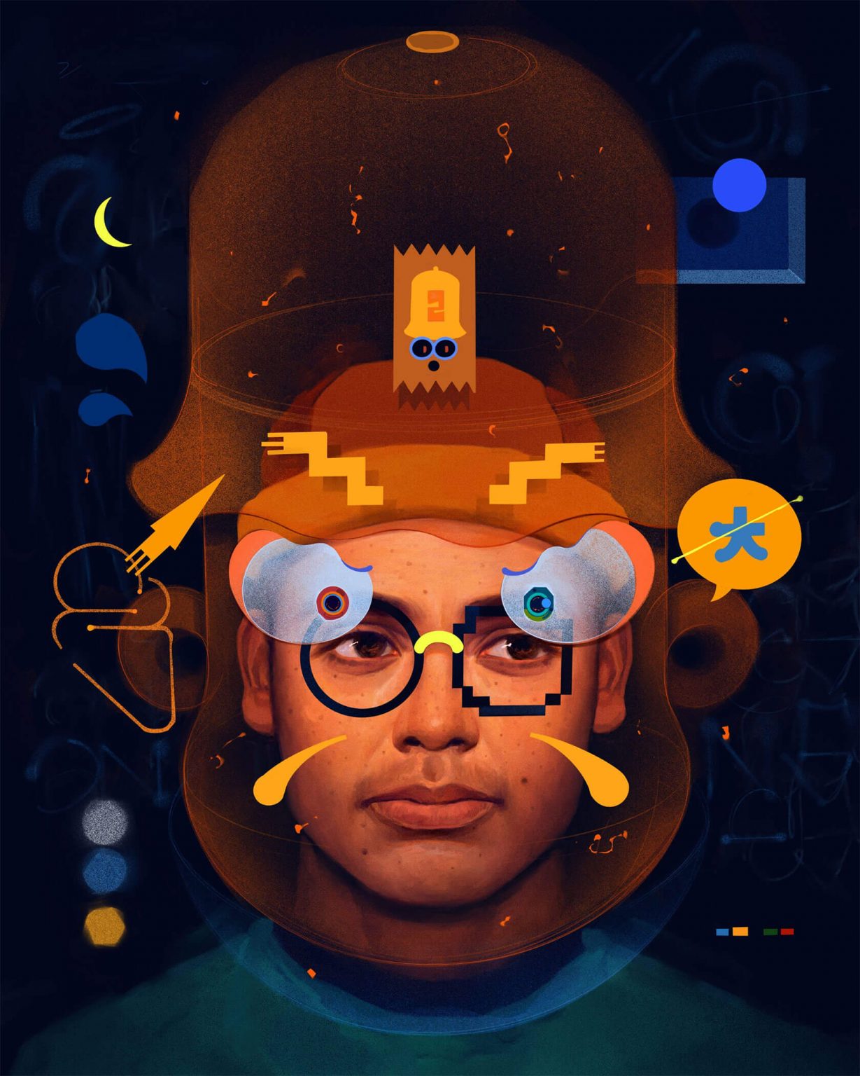 Multilayered Illustrated Portraits by Sam Rodriguez | Daily design ...