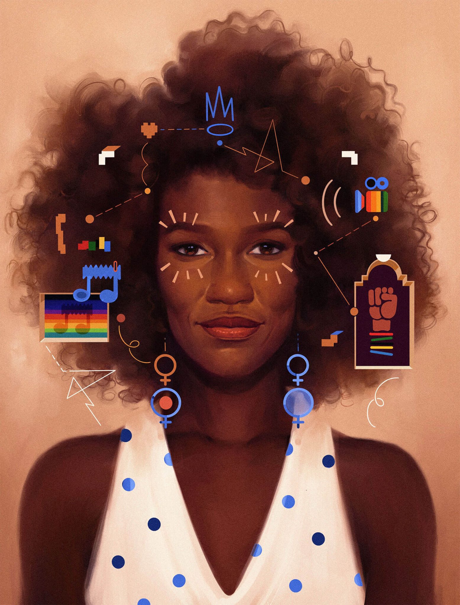 Multilayered Illustrated Portraits by Sam Rodriguez | Daily design ...