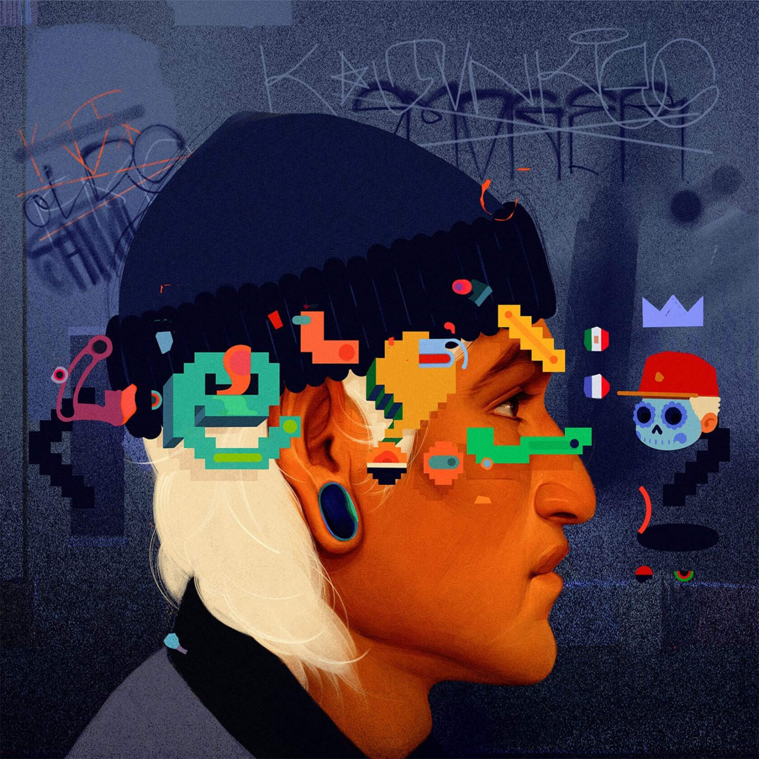 Multilayered Illustrated Portraits by Sam Rodriguez | Daily design ...