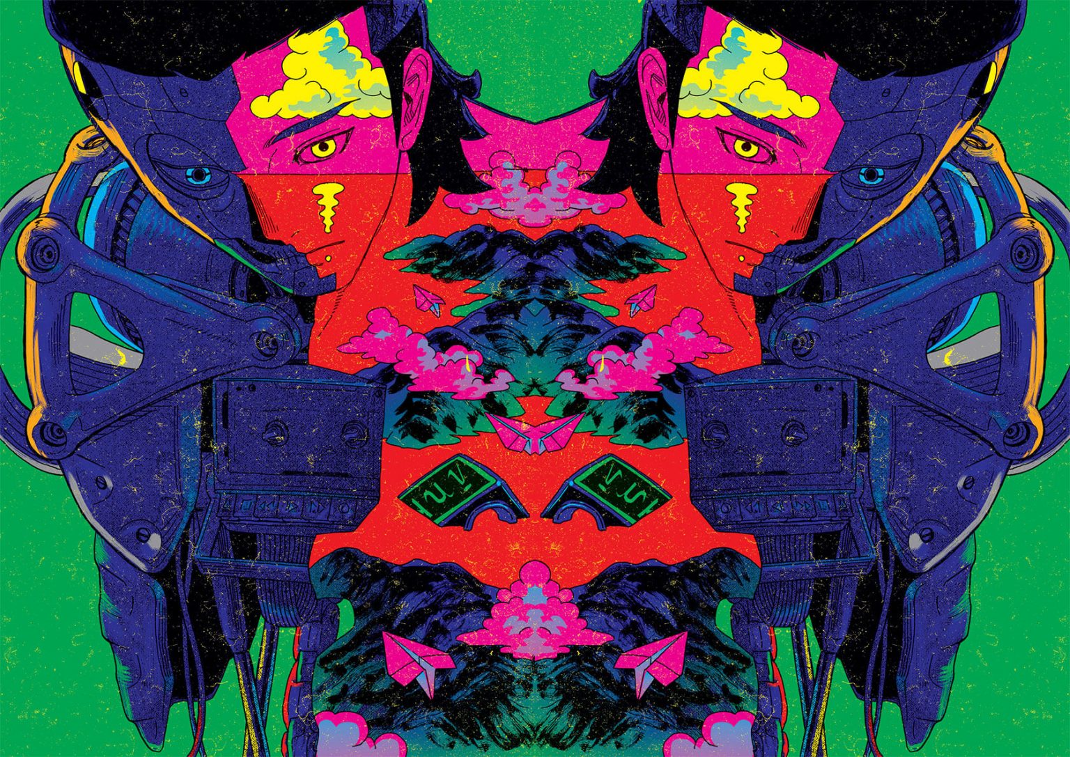 Neon-Soaked Comics: Striking Artworks by Kongkee | Daily design ...