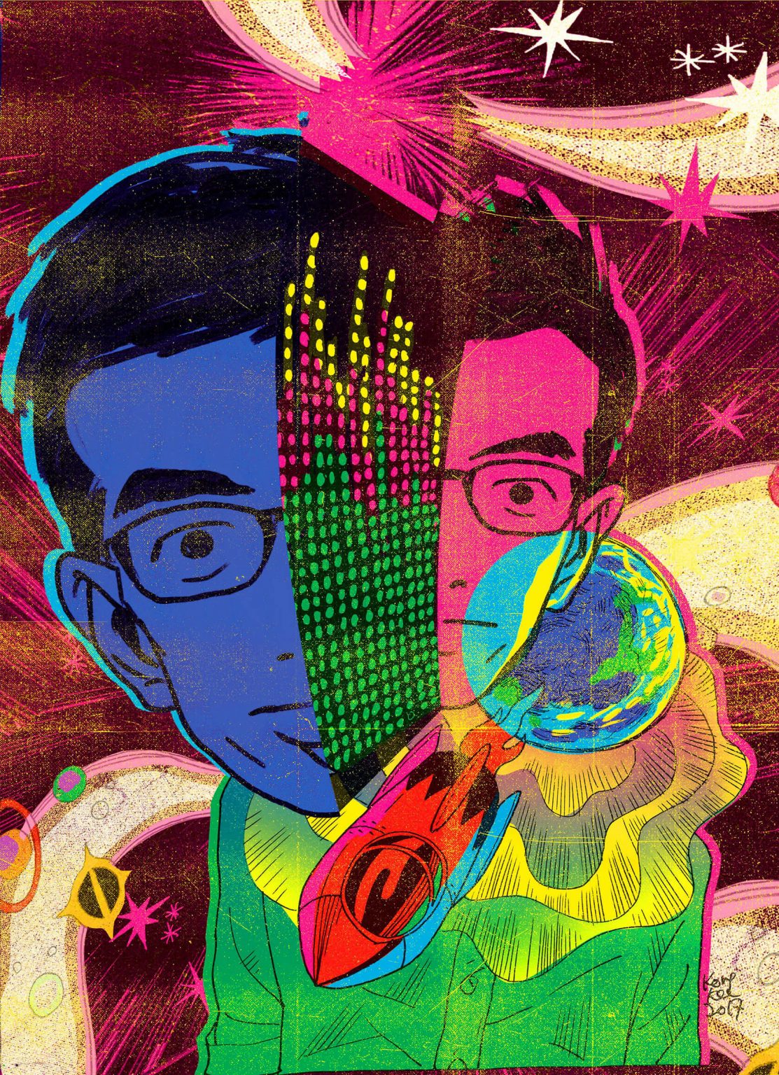 Neon-Soaked Comics: Striking Artworks by Kongkee | Daily design ...