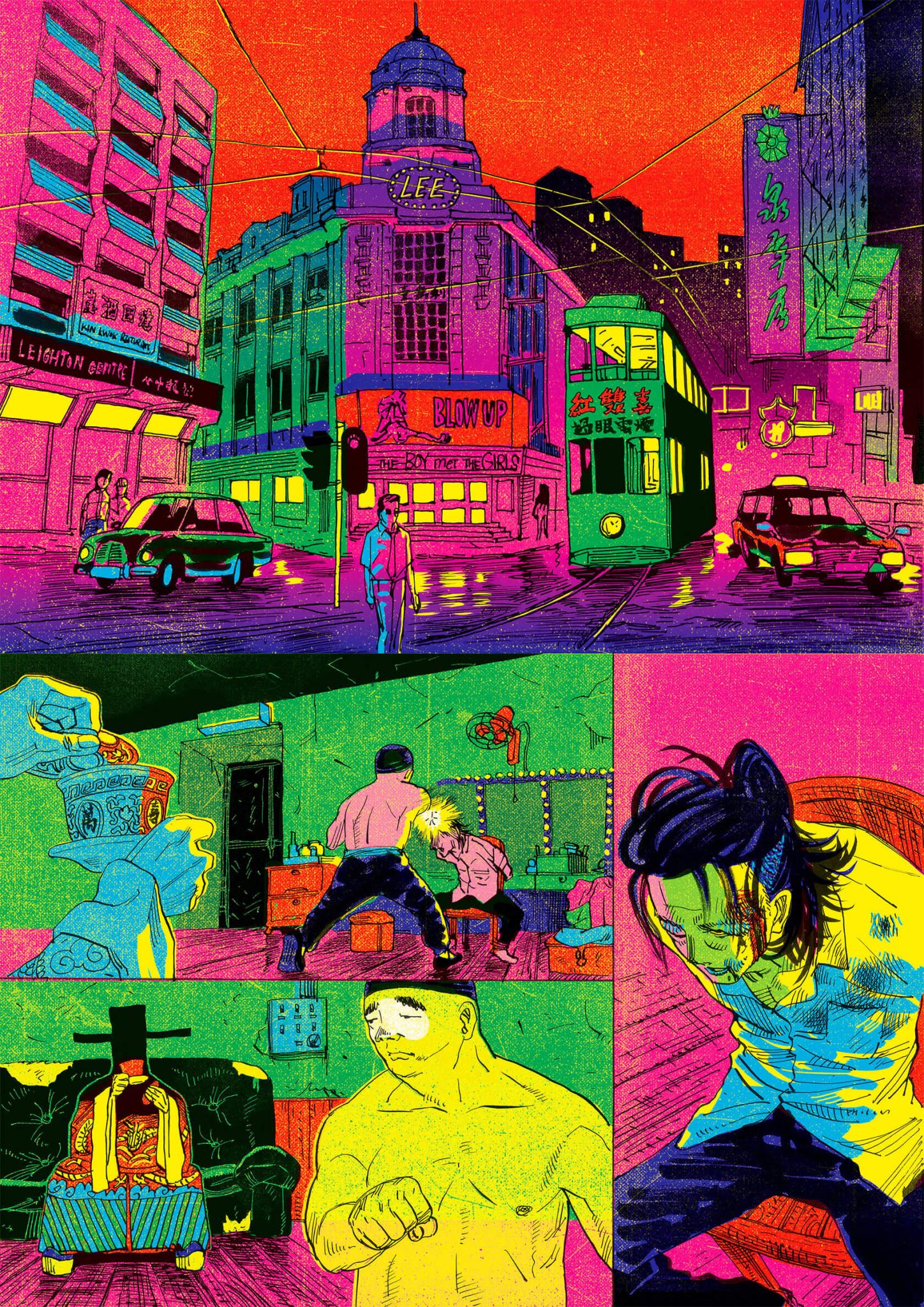 Neon-Soaked Comics: Striking Artworks by Kongkee | Daily design ...