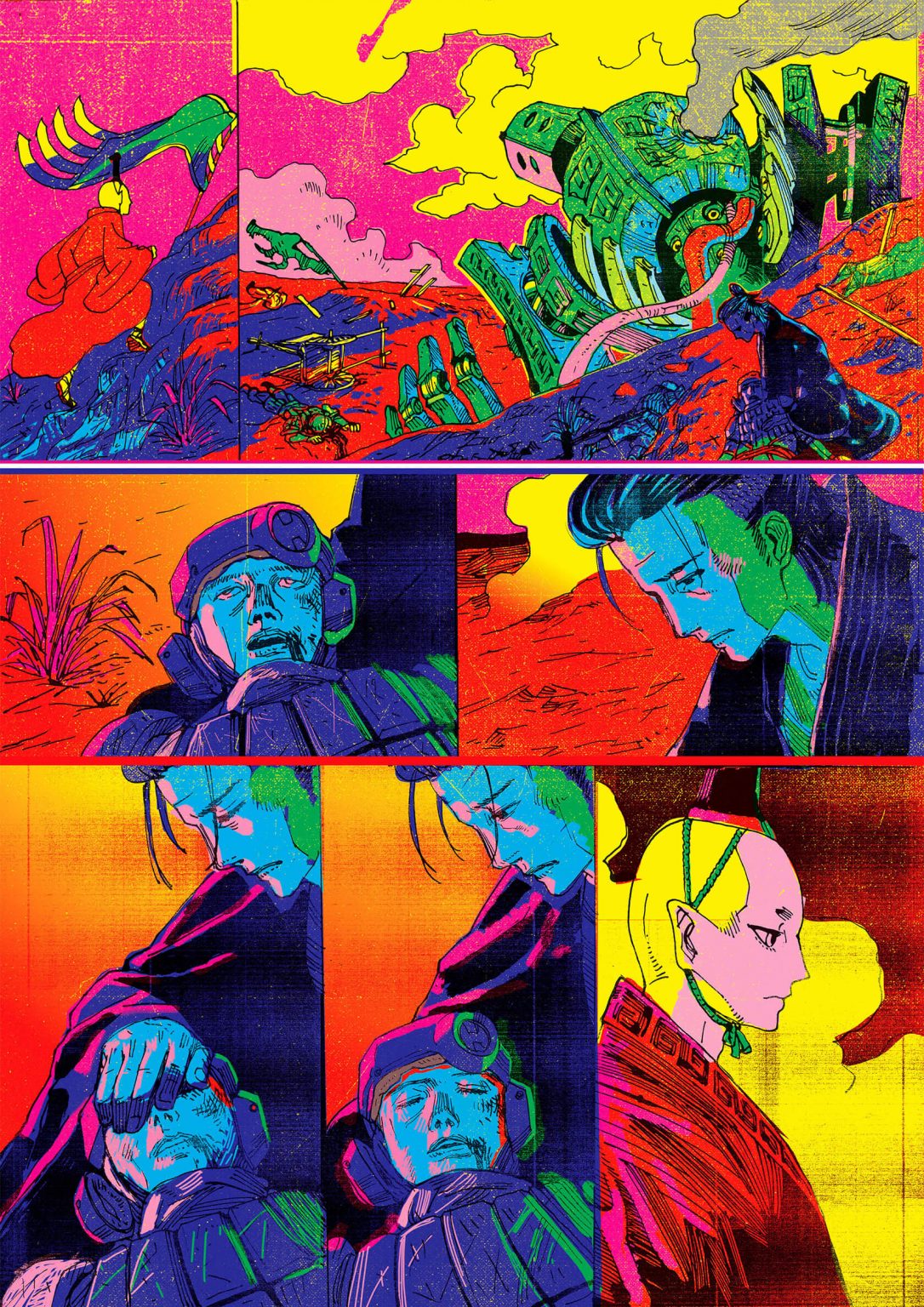 Neon-Soaked Comics: Striking Artworks by Kongkee | Daily design ...