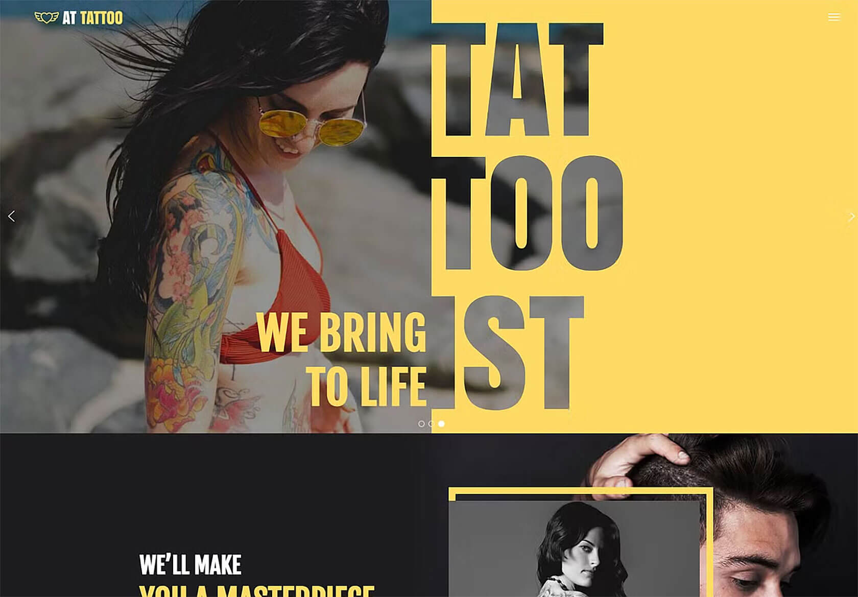 20 Best Tattoo Studio WordPress Themes for Talented Ink Artists | Daily design inspiration for ...