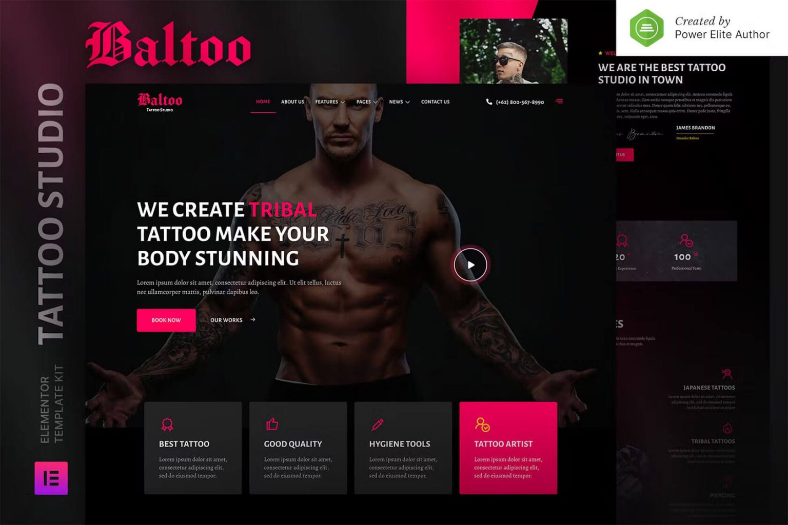 20 Best Tattoo Studio WordPress Themes for Talented Ink Artists | Daily design inspiration for ...