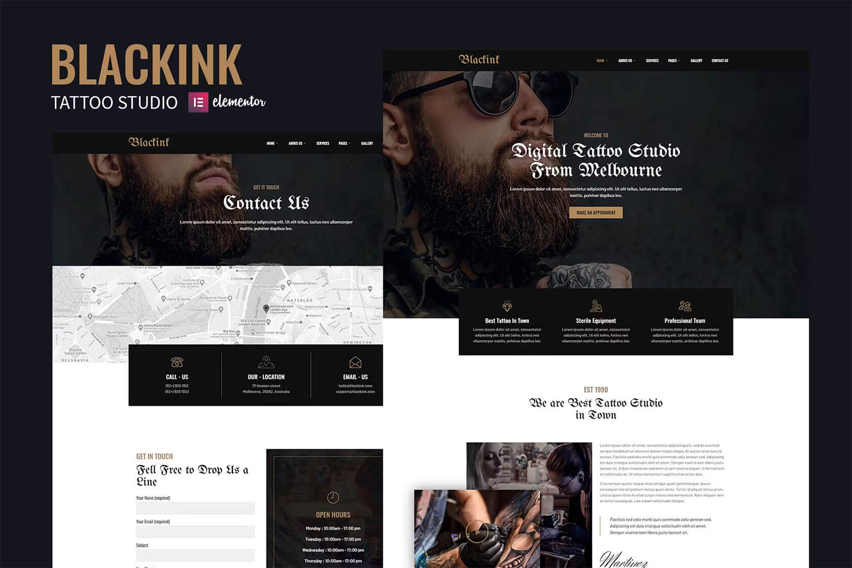 20 Best Tattoo Studio WordPress Themes for Talented Ink Artists | Daily design inspiration for ...