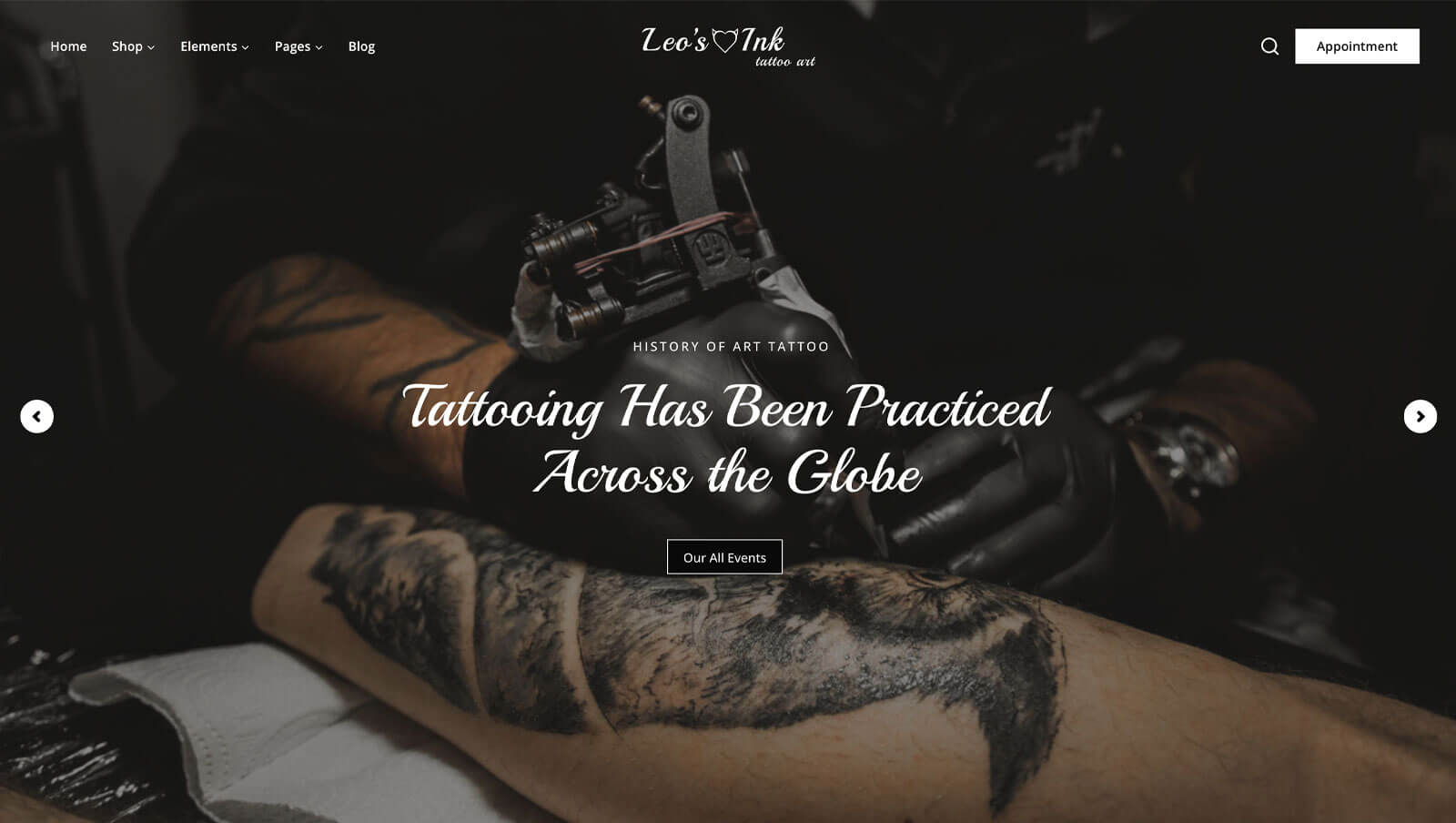 20 Best Tattoo Studio WordPress Themes for Talented Ink Artists | Daily design inspiration for ...