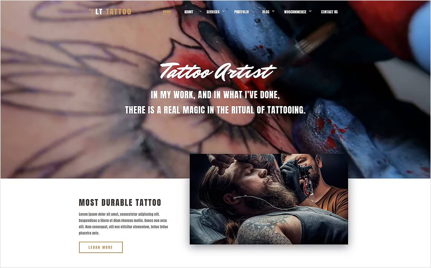 20 Best Tattoo Studio WordPress Themes for Talented Ink Artists | Daily design inspiration for ...