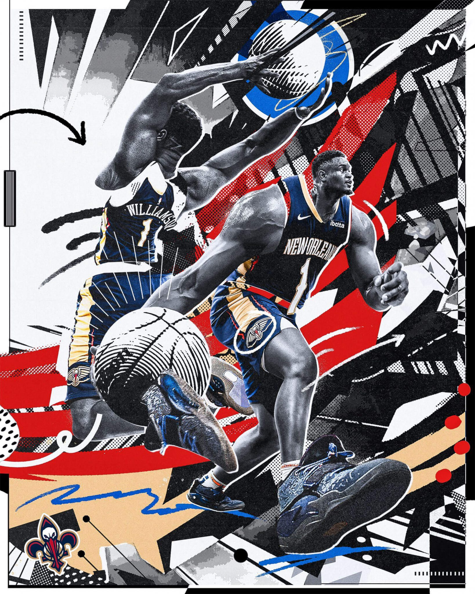 Dynamic NBA Collages by Arham Haq | Daily design inspiration for ...