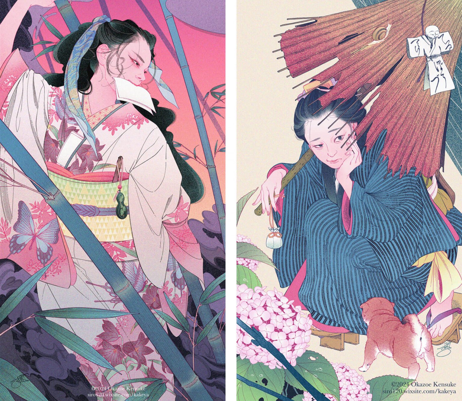 Japanese Tales: Illustrations by Kensuke Okazoe | Daily design ...